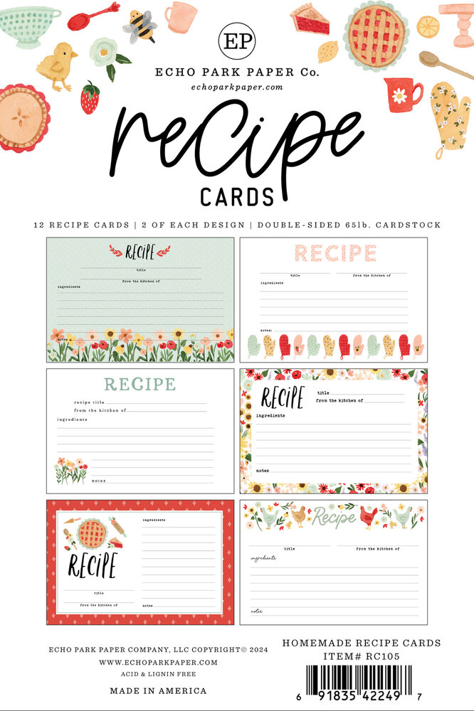Homemade Recipe Cards (RC105) - Craftlines B.V.