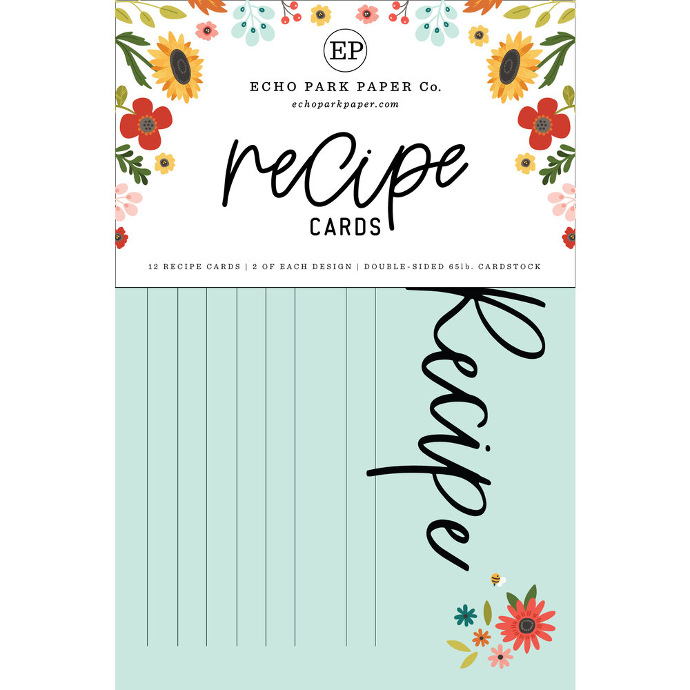 Sunflower Summer Recipe Cards (RC107) - Craftlines B.V.