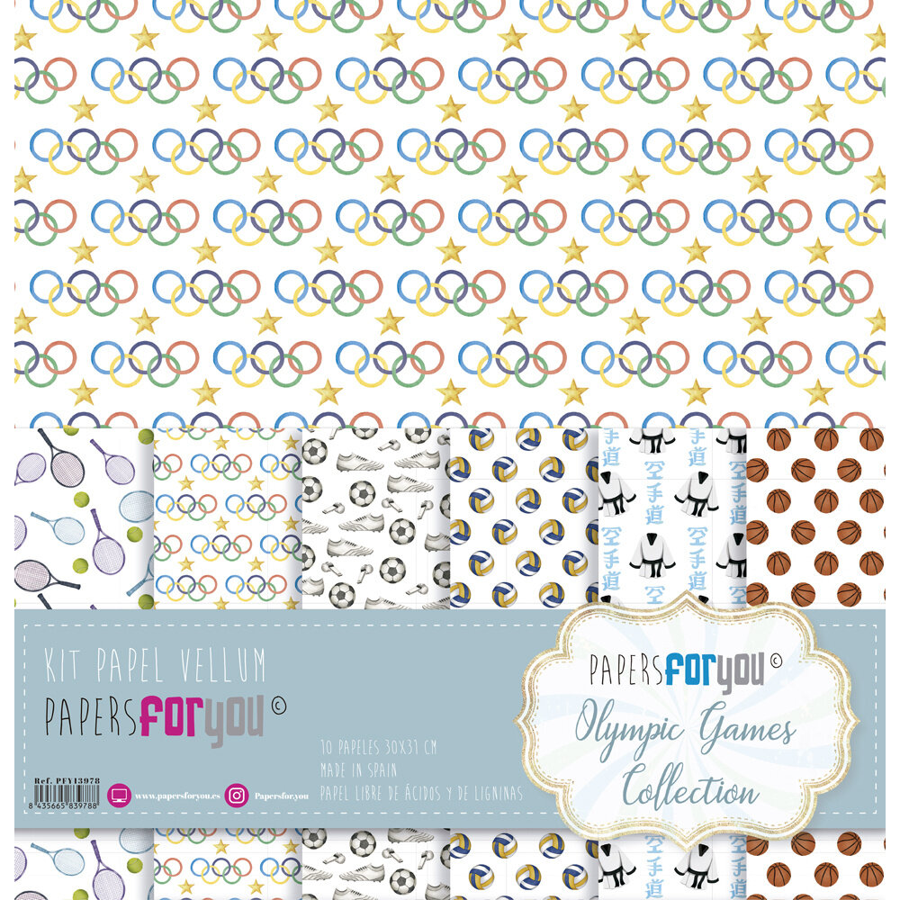 Olympic Games Vellum Paper Pack (10pcs) (PFY-13978) - Craftlines B.V.