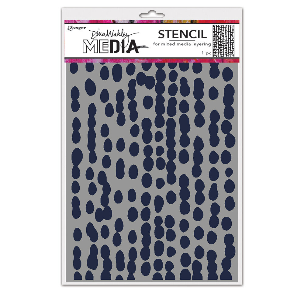 Dina Wakley MEdia Stencil Mushy Dots (MDS83092) - Craftlines B.V.