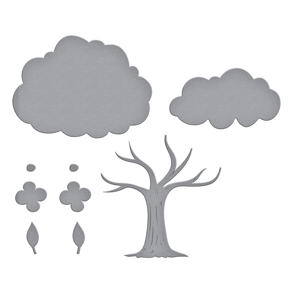 Flowering Tree Etched Dies (S1-138) - Craftlines B.V.