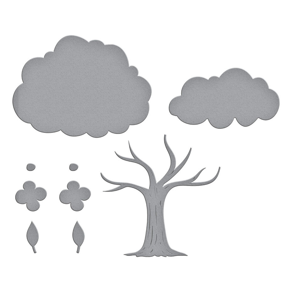 Flowering Tree Etched Dies (S1-138) - Craftlines B.V.