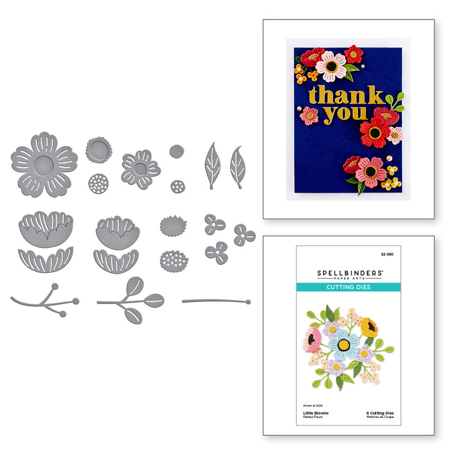 Little Blooms Etched Dies (S2-380) - Craftlines B.V.
