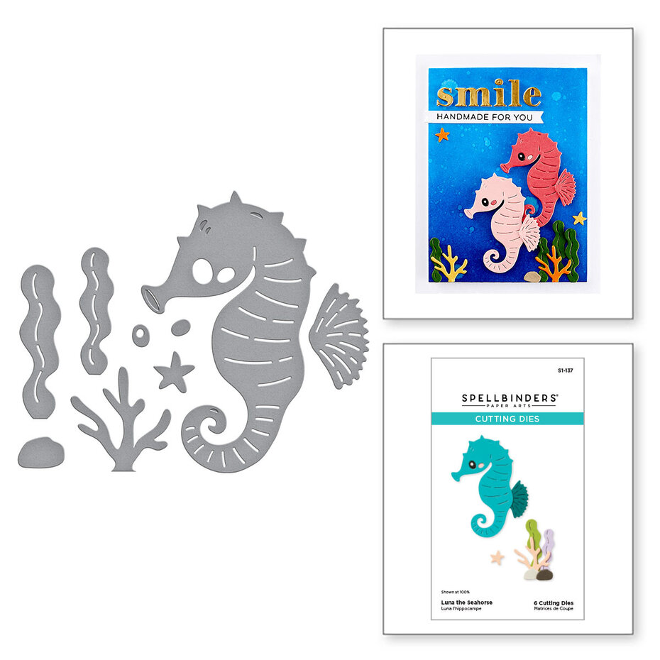 Luna the Seahorse Etched Dies (S1-137) - Craftlines B.V.