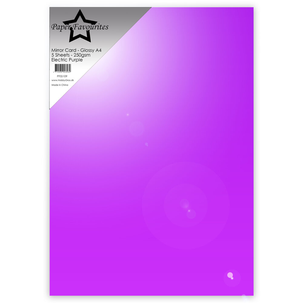 Electric Purple A4 Mirror Card Glossy 250gsm (5pcs) (PFSS109 ...