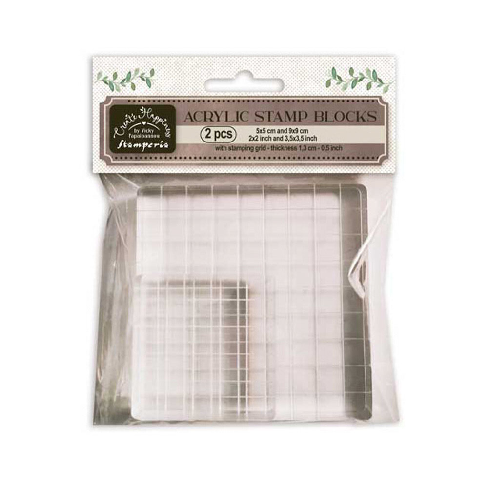 Create Happiness Acrylic Stamp Blocks 5x5/9x9 cm (2pcs) (WBA013 ...
