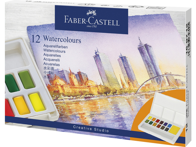 Watercolours - Box w/ Palette (12pcs) (FC-169712) - Craftlines B.V.