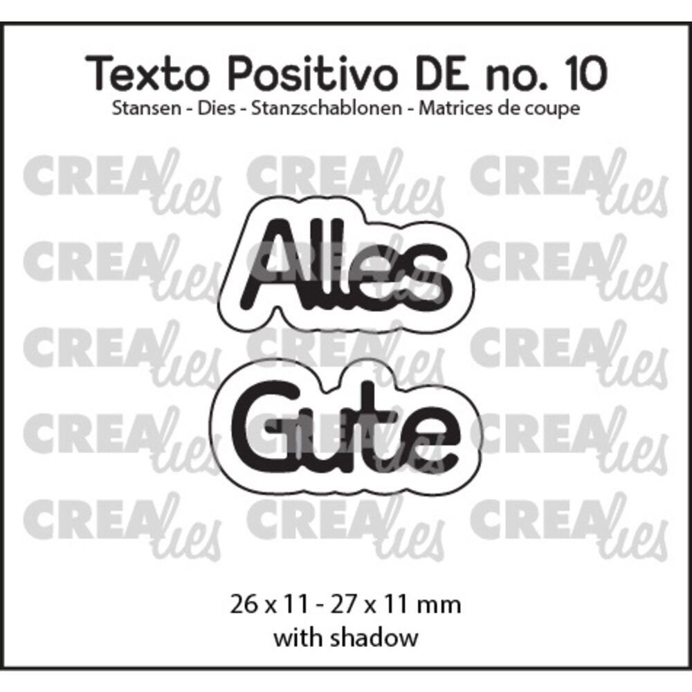 Texto Positivo Dies German Alles Gute (POSDE10) - Craftlines B.V.