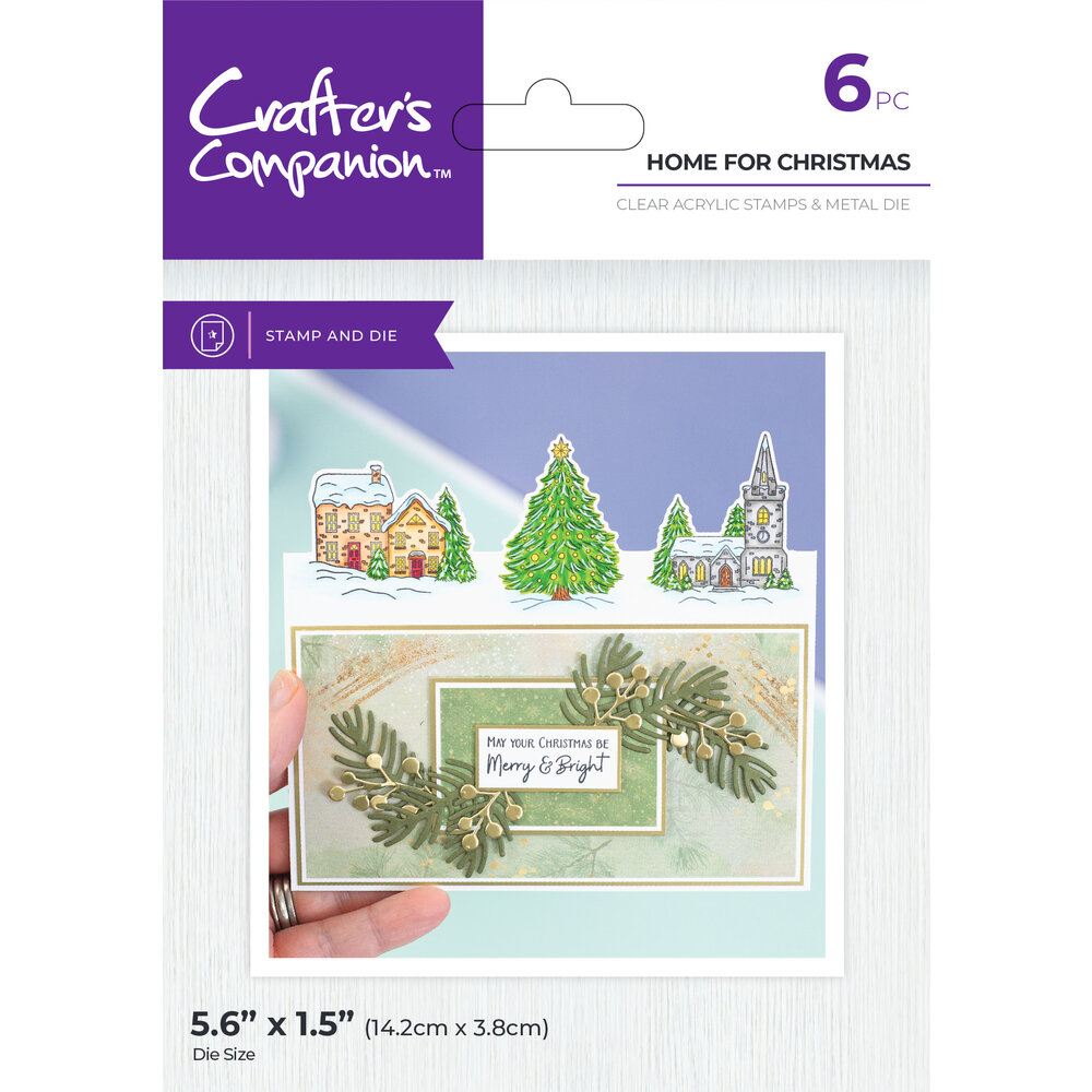Festive Edge Stamp & Dies Home for Christmas (CC-STD-HOCH) - Craftlines ...