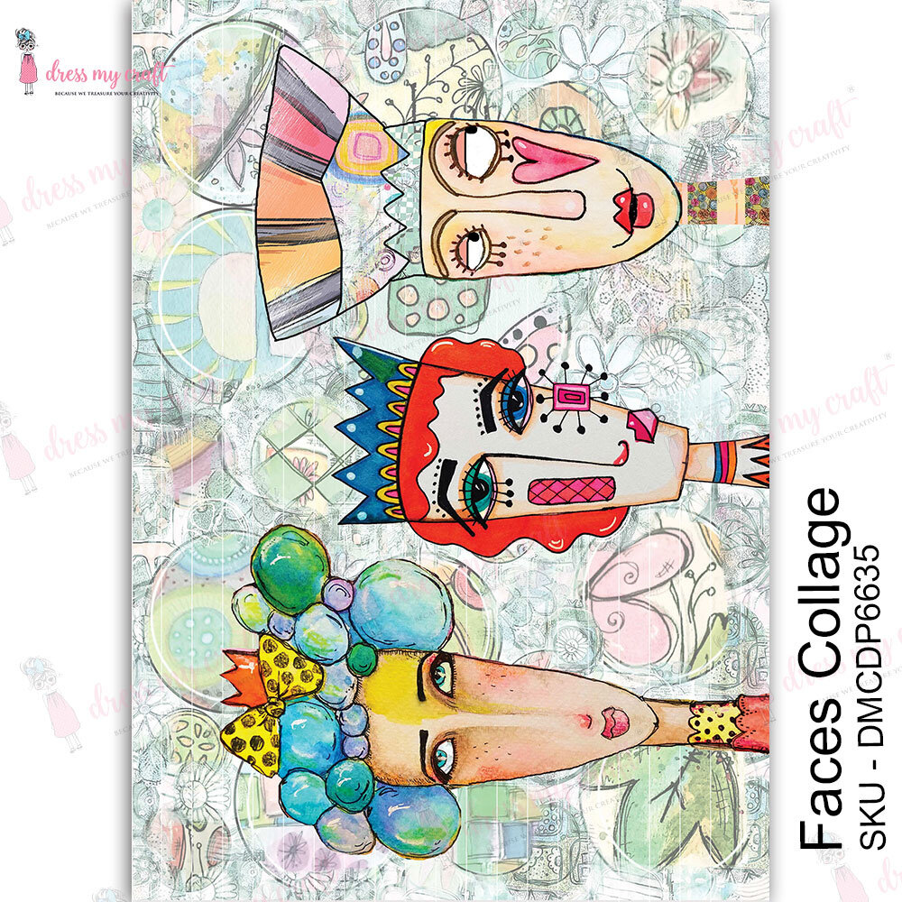 Transfer Me Faces Collage (DMCDP6635) - Craftlines B.V.