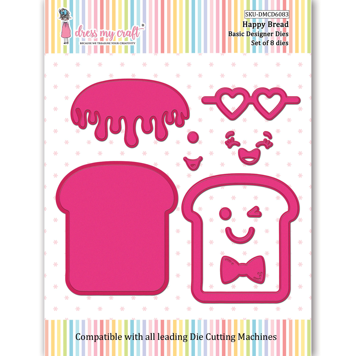 Basic Designer Dies Happy Bread (DMCD6083) - Craftlines B.V.