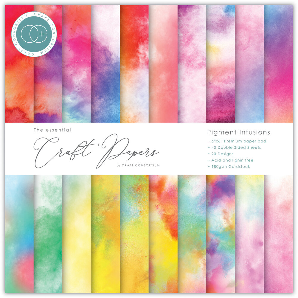 Essential Craft Papers 6x6 Inch Paper Pad Pigment Infusions (CCEPAD031B ...