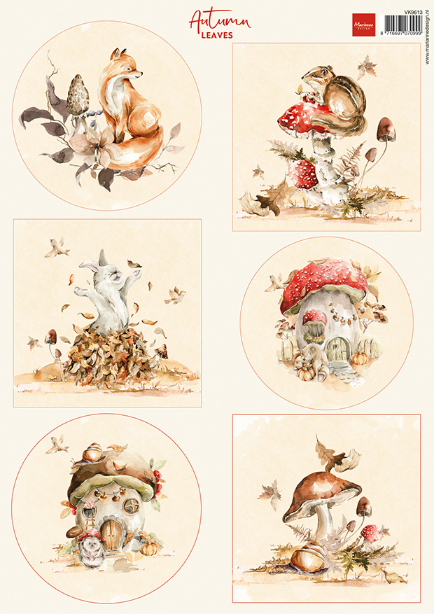 Decoupage A4 Sheet Autumn Leaves (VK9613) - Craftlines B.V.