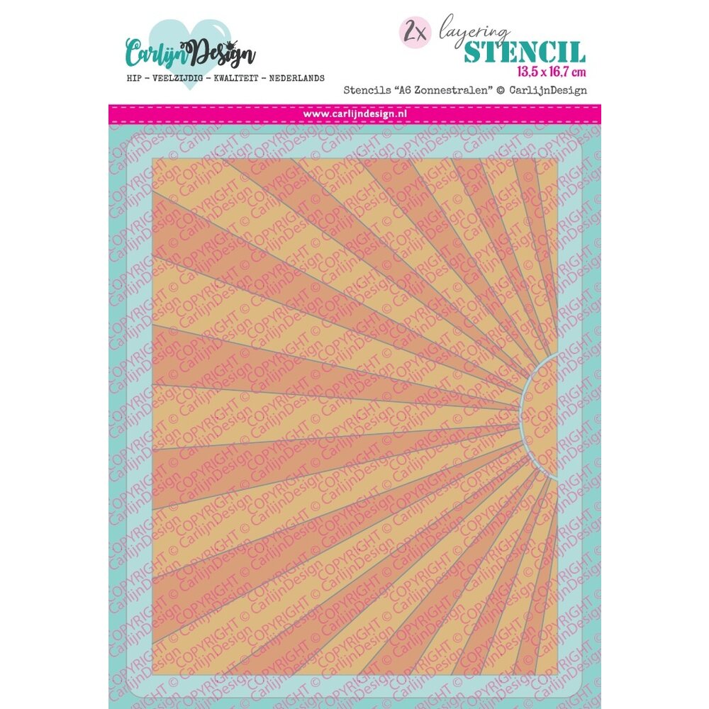 Stencils A6 Zonnestralen (CDSC-0034) - Craftlines B.V.