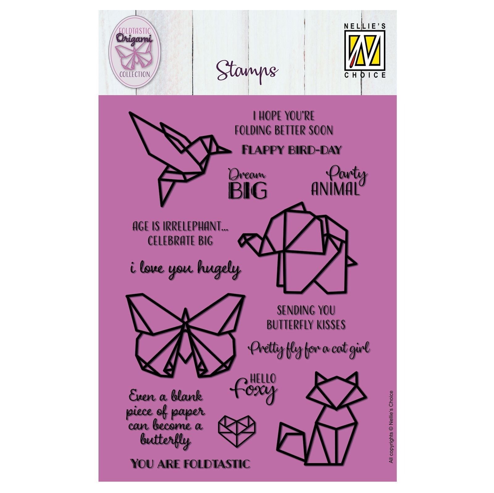 Clear Stamps Foldtastic Origami (NSCS017) - Craftlines B.V.