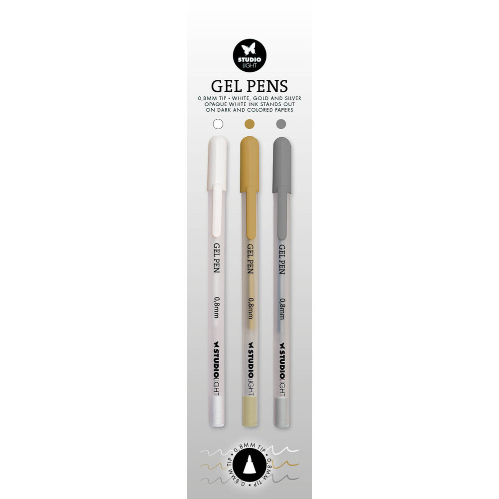 Gel Pens White/Gold/Silver (SL-CO-GP01) - Craftlines B.V.