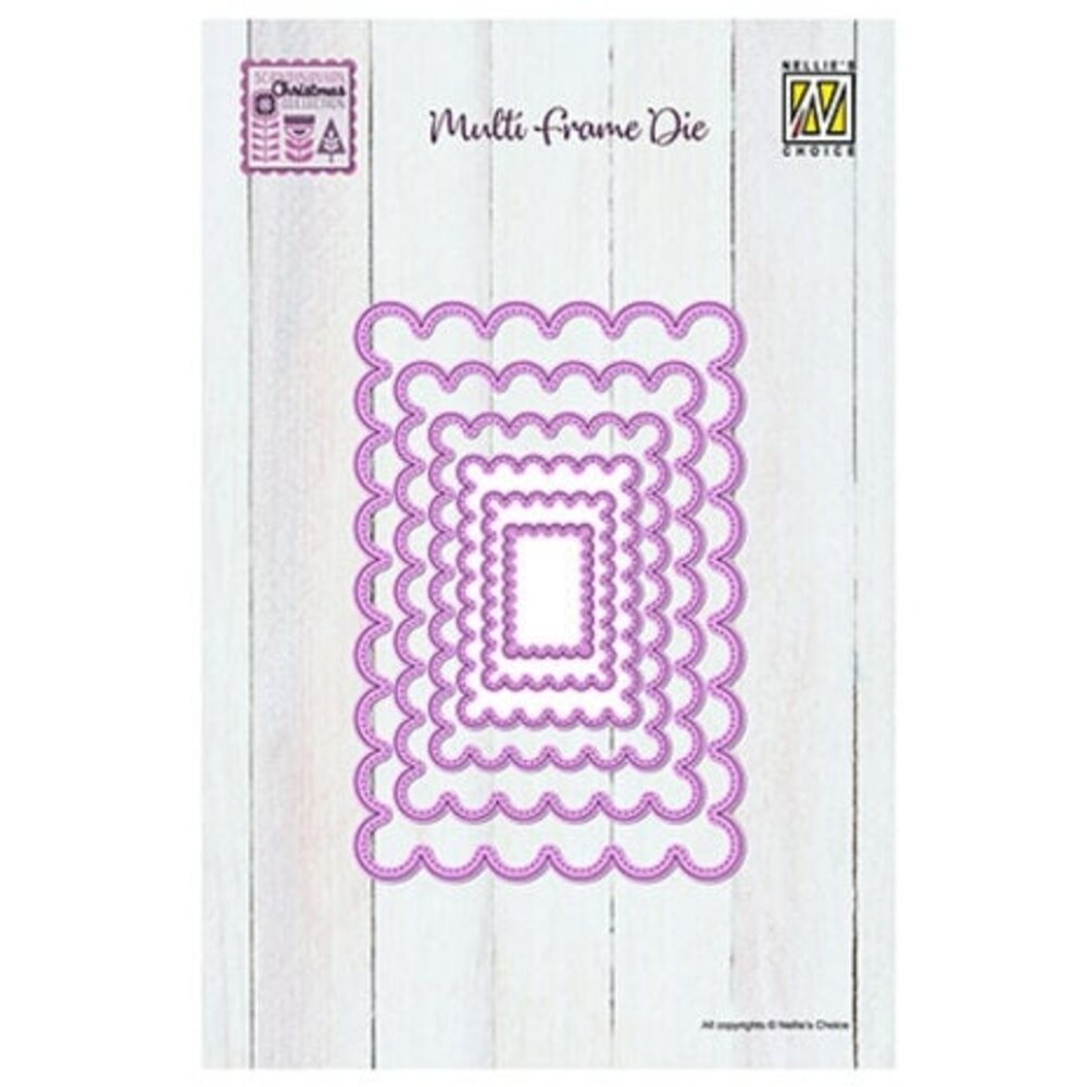 Multi Frame Dies Scalloped Rectangle (MFD166) - Craftlines B.V.