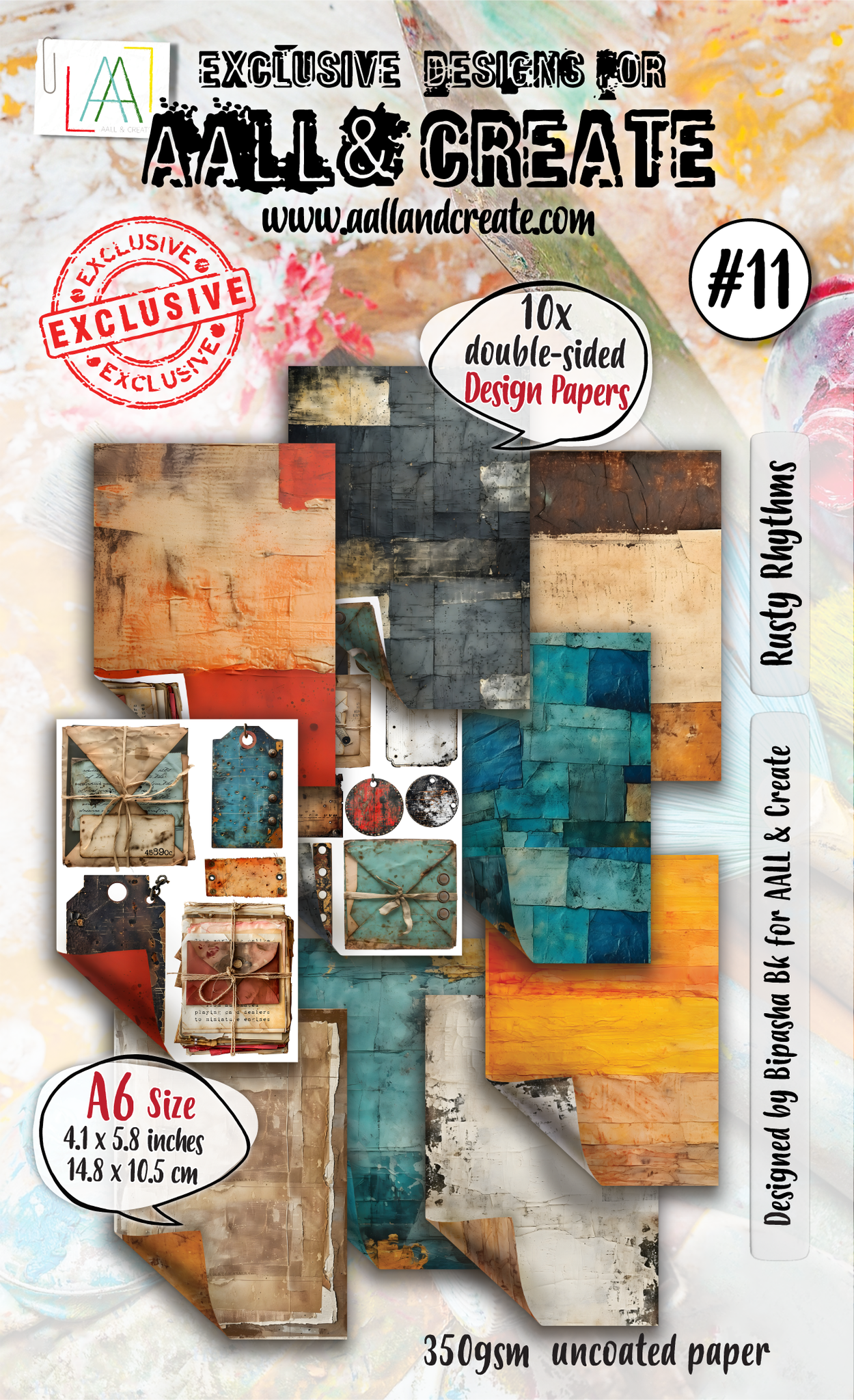 Design Paper A6 Rusty Rhythms (AALL-PA-011) - Craftlines B.V.