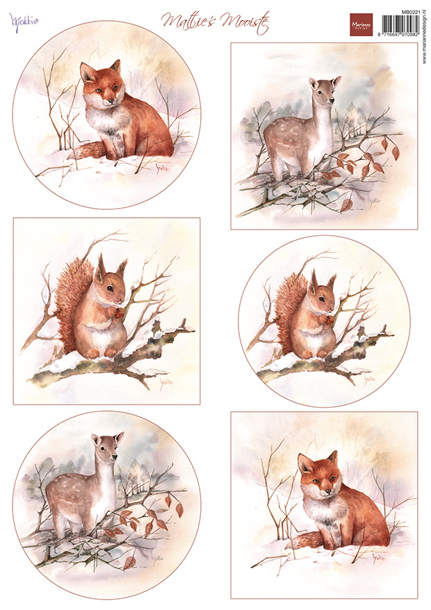 Decoupage Mattie's Mooiste Forest Animals (MB0221) - Craftlines B.V.
