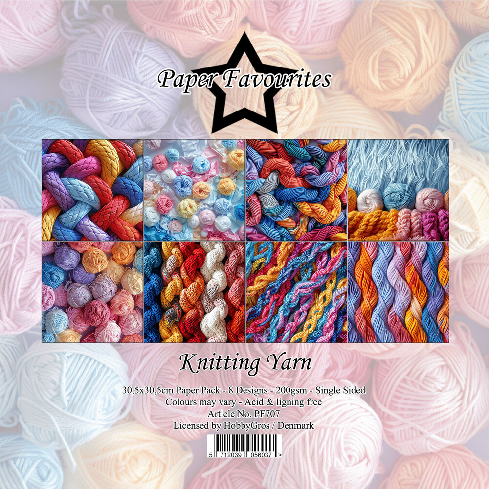 Knitting Yarn 12x12 Inch Paper Pack (PF707) - Craftlines B.V.
