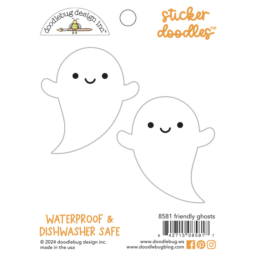 Friendly Ghosts Sticker Doodles (8581) - Craftlines B.V.