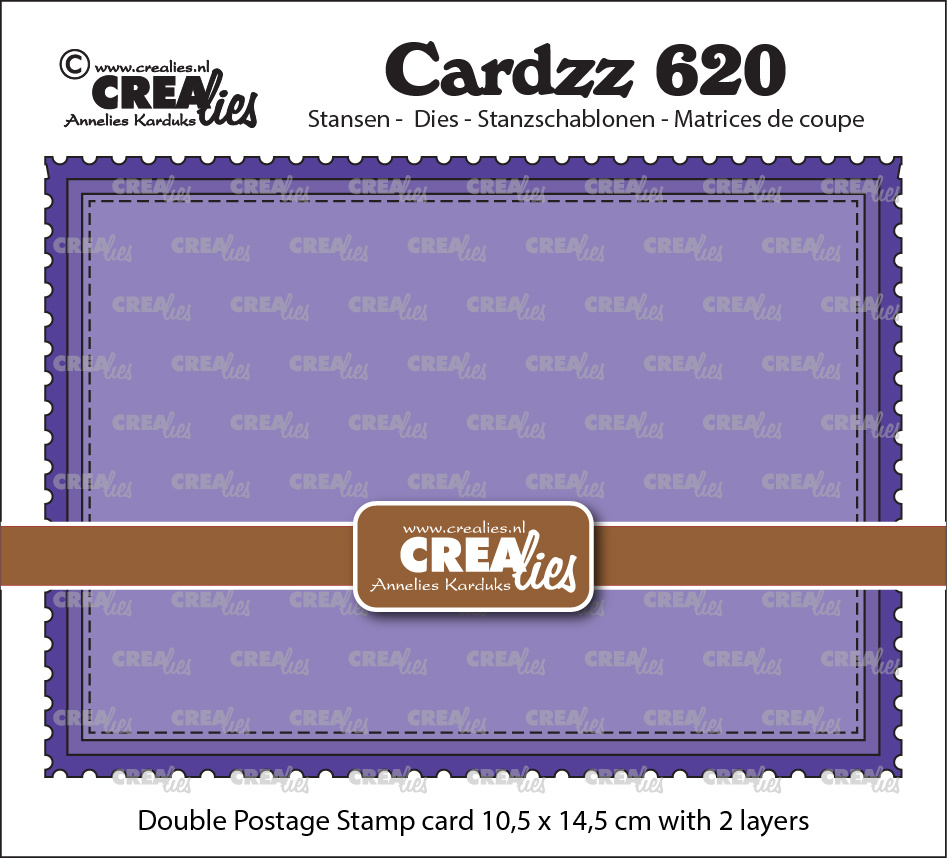 Cardzz Dies No. 620 Double Postage Stamp Card (CLCZ620) - Craftlines B.V.