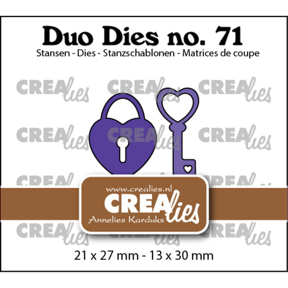 Duo Dies No. 71 Lock & Key (CLDD71) - Craftlines B.V.