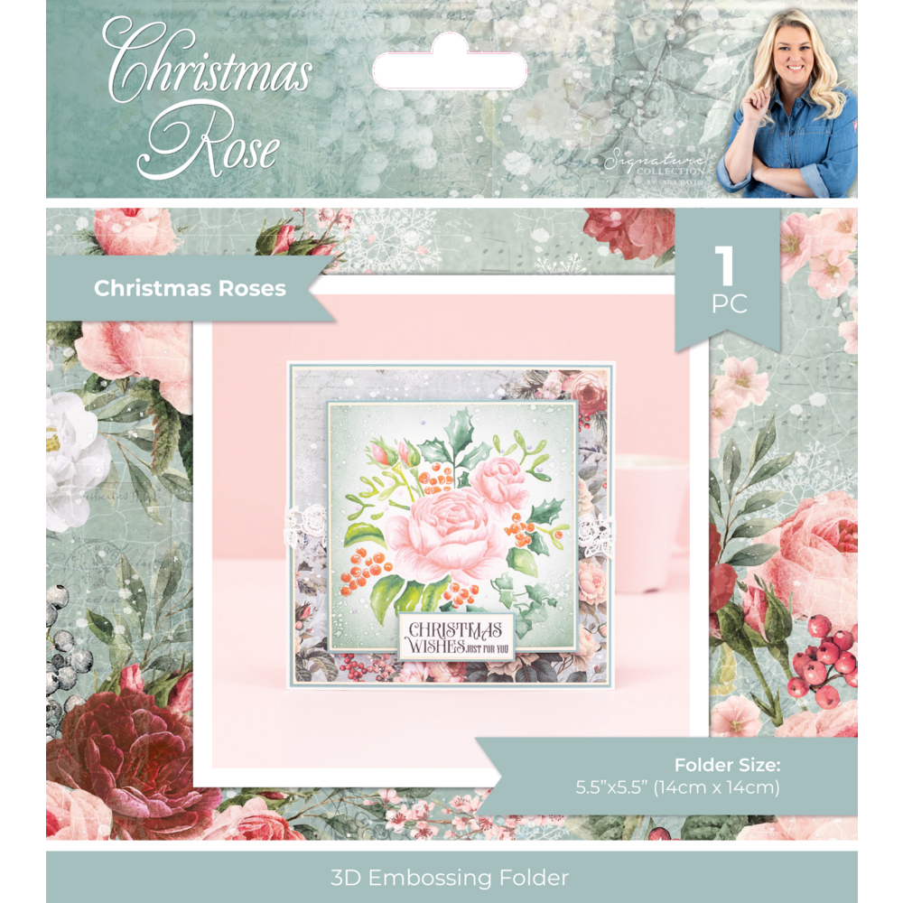 Christmas Rose 3D Embossing Folders Christmas Roses (S-CR-EF5.5-3D-CHRO ...