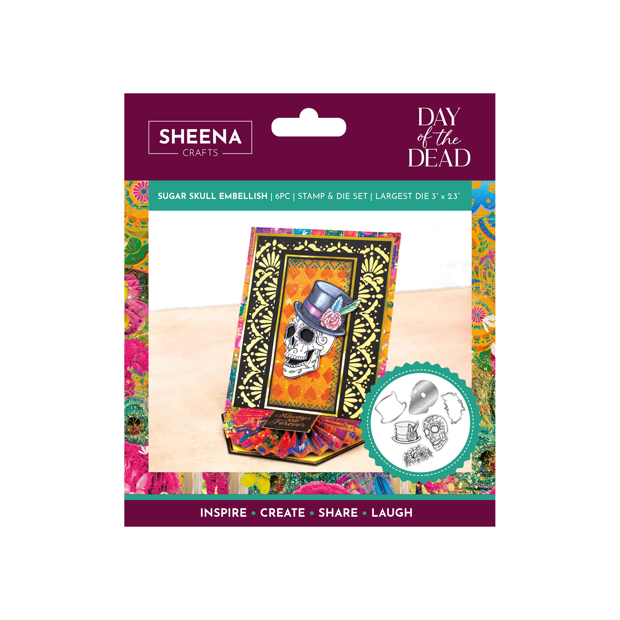 Day of the Dead Stamp & Die Sugar Skull Embellish (SD-DOD-STD-SSE ...
