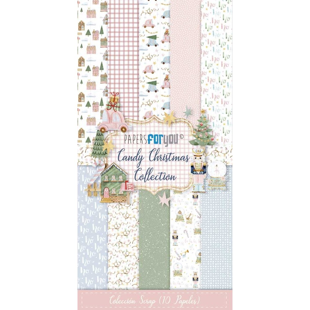 Candy Christmas Slim Scrap Paper Pack (10pcs) (PFY-13824) - Craftlines B.V.