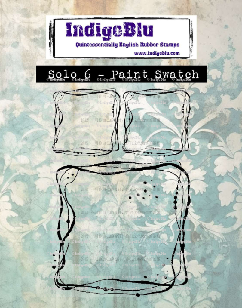 Solo 6 Paint Swatch Rubber Stamps (IND1348) - Craftlines B.V.