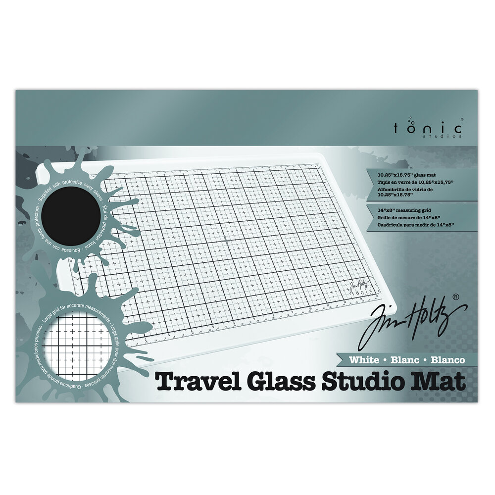 Tim Holtz Travel Glass Studio Mat - White (2634e) - Craftlines B.V.