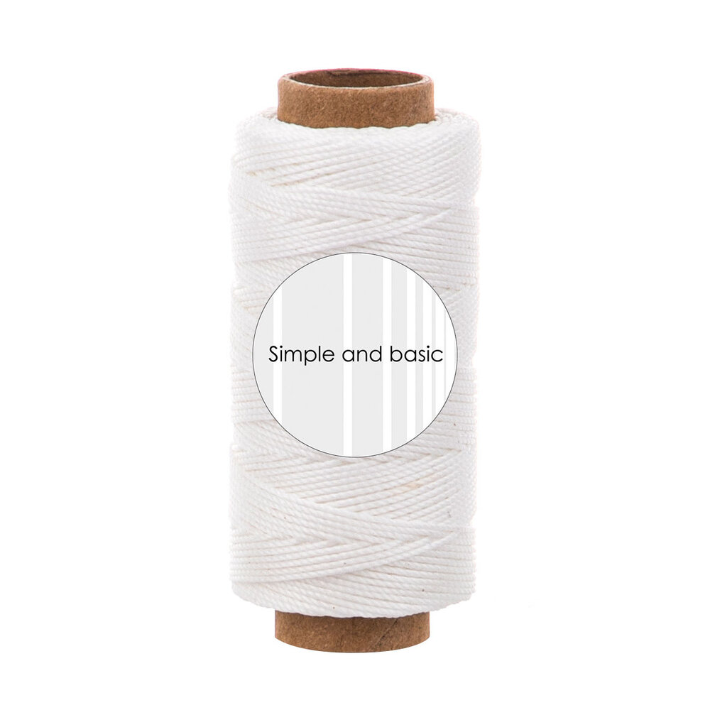 Soft White Polyester Thread 50m (SBA702) - Craftlines B.V.