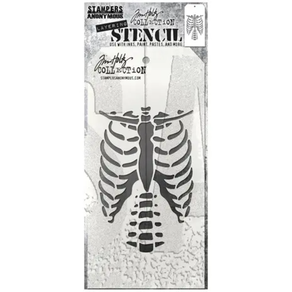 Bones Tim Holtz Layering Stencil (THS185) - Craftlines B.V.