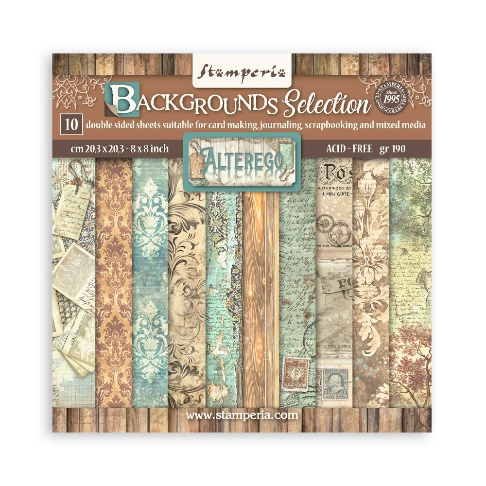 Alterego 8x8 Inch Paper Pack Maxi Backgrounds Selection (SBBS117 ...