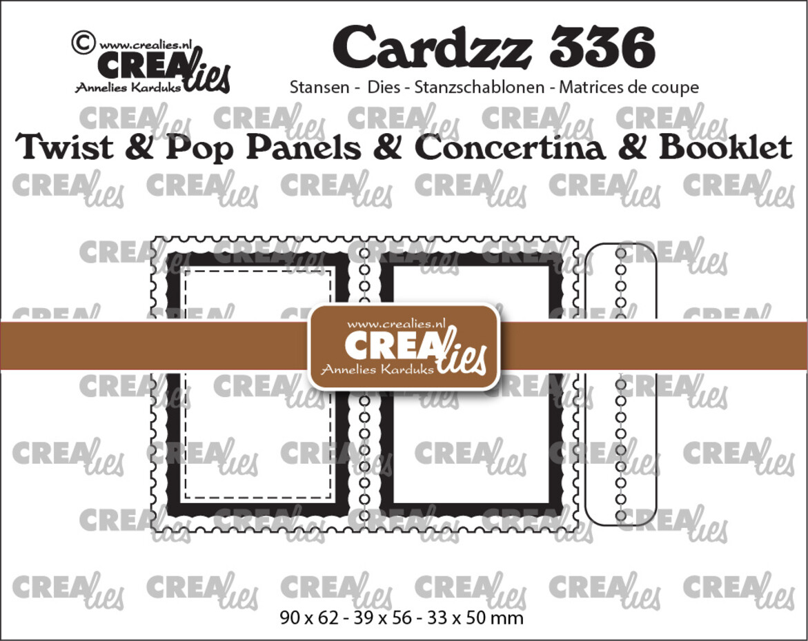 Cardzz Dies No. 336 Twist & Pop B7 Panels & Concertina Card & Booklet ...