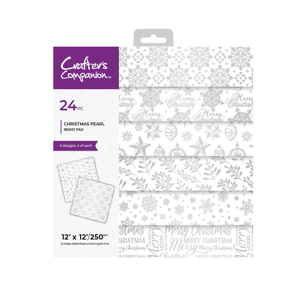 Christmas Pearl 12x12 Inch Resist Paper Pad (CC-PAD12-CHPRE ...