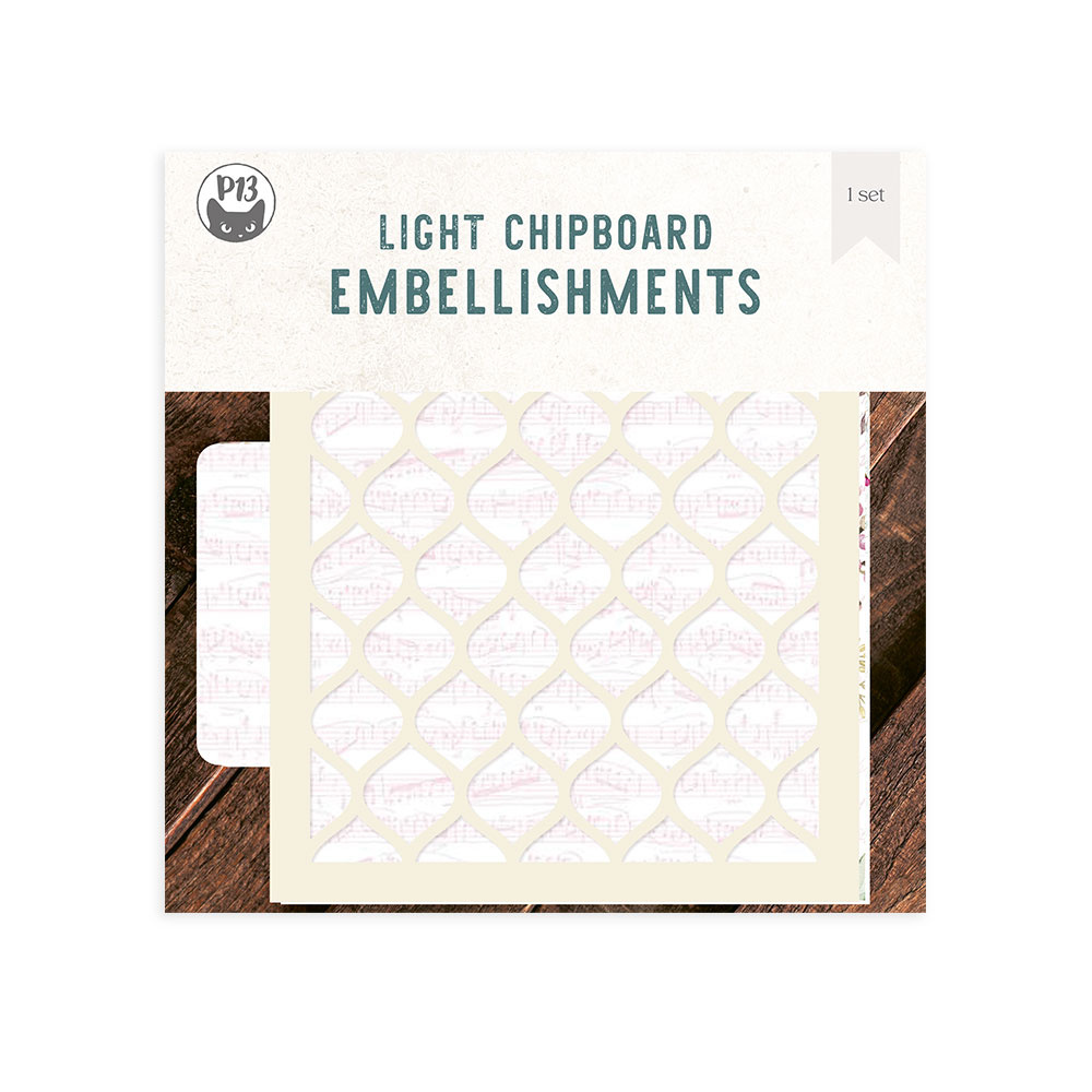 Light Chipboard 8x8 Inch Album Base w/Papers Oriental Window Shutter ...