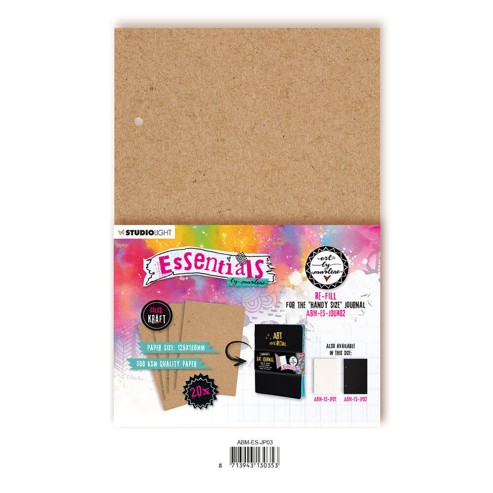 Essentials Journal Pages 125x180mm Kraft (ABM-ES-JP03) - Craftlines B.V.