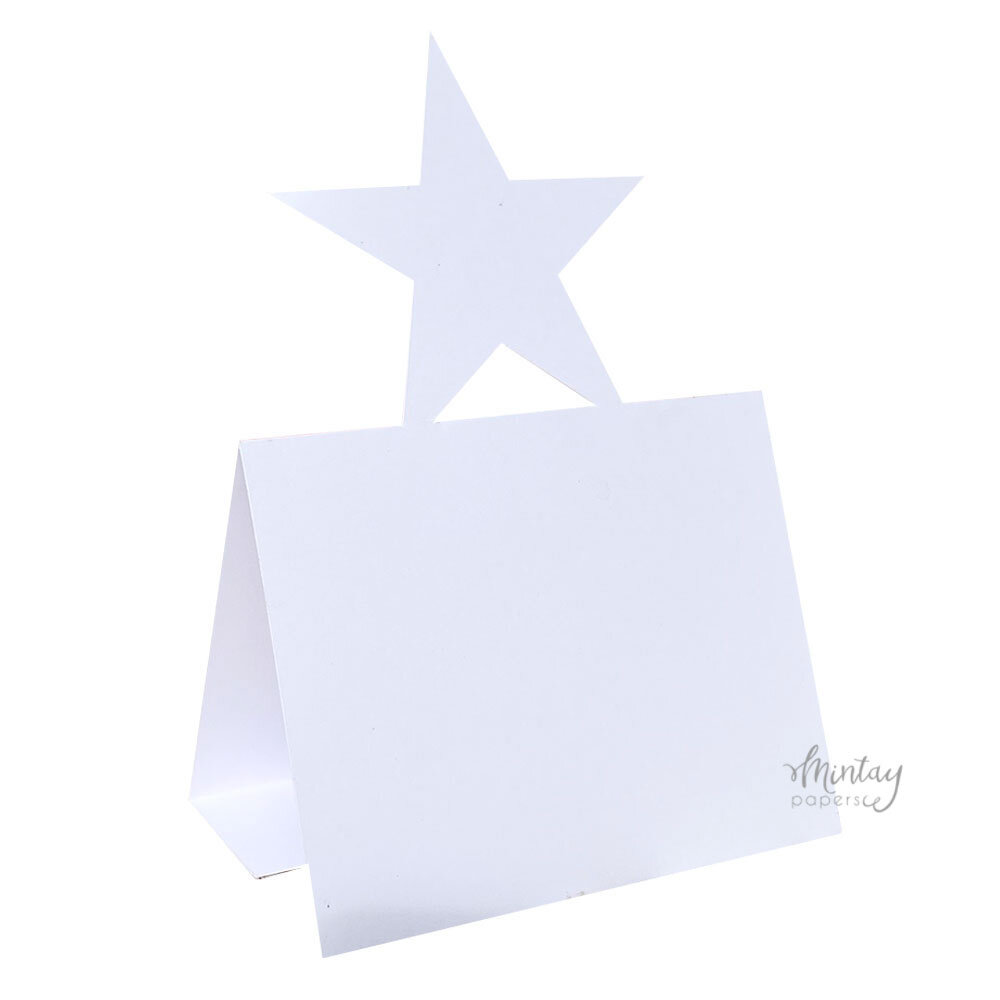 Basic Star Card Base White (5pcs) (MT-BASIC-C15) - Craftlines B.V.