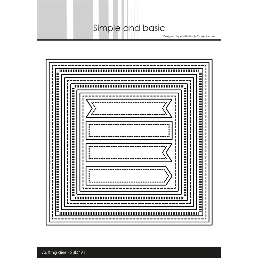 Combi Striped Frames - Square Dies (SBD491) - Craftlines B.V.
