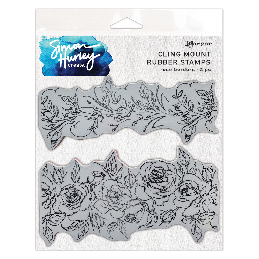 Simon Hurley create. Cling Mount Rubber Stamps Rose Borders (HUR87953 ...