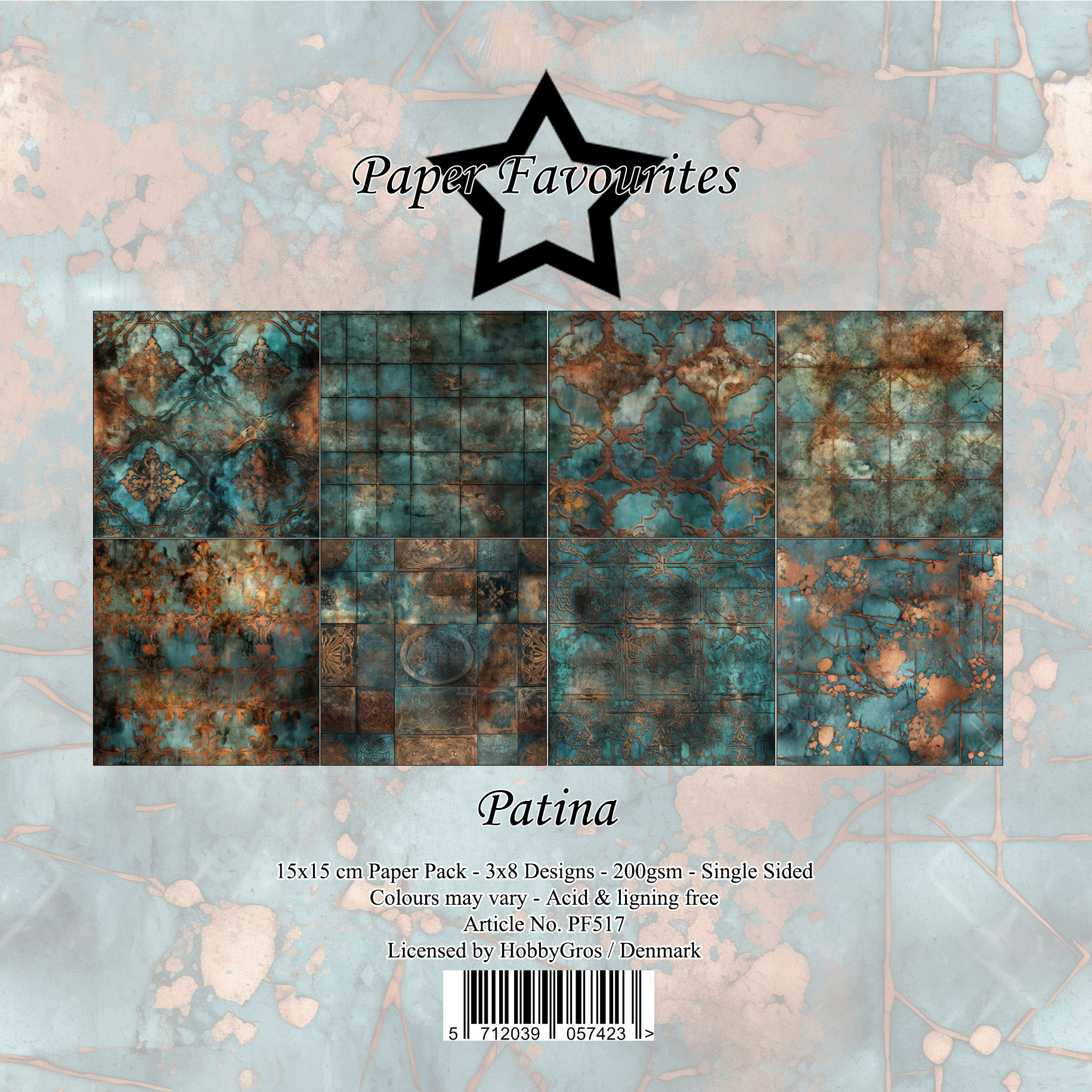 Patina 6x6 Inch Paper Pack (PF517) - Craftlines B.V.