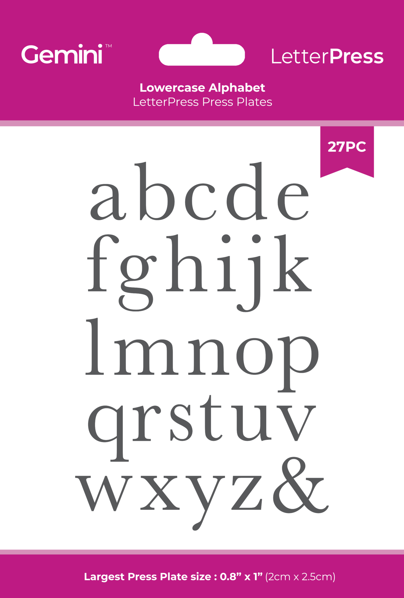 LetterPress Press Plate Lowercase Alphabet (CC-LP-PP-LALPH ...