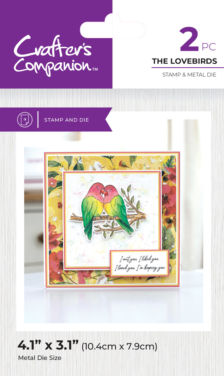 Love Birds Stamp & Die The Lovebirds (CC-LB-STD-TLOB) - Craftlines B.V.