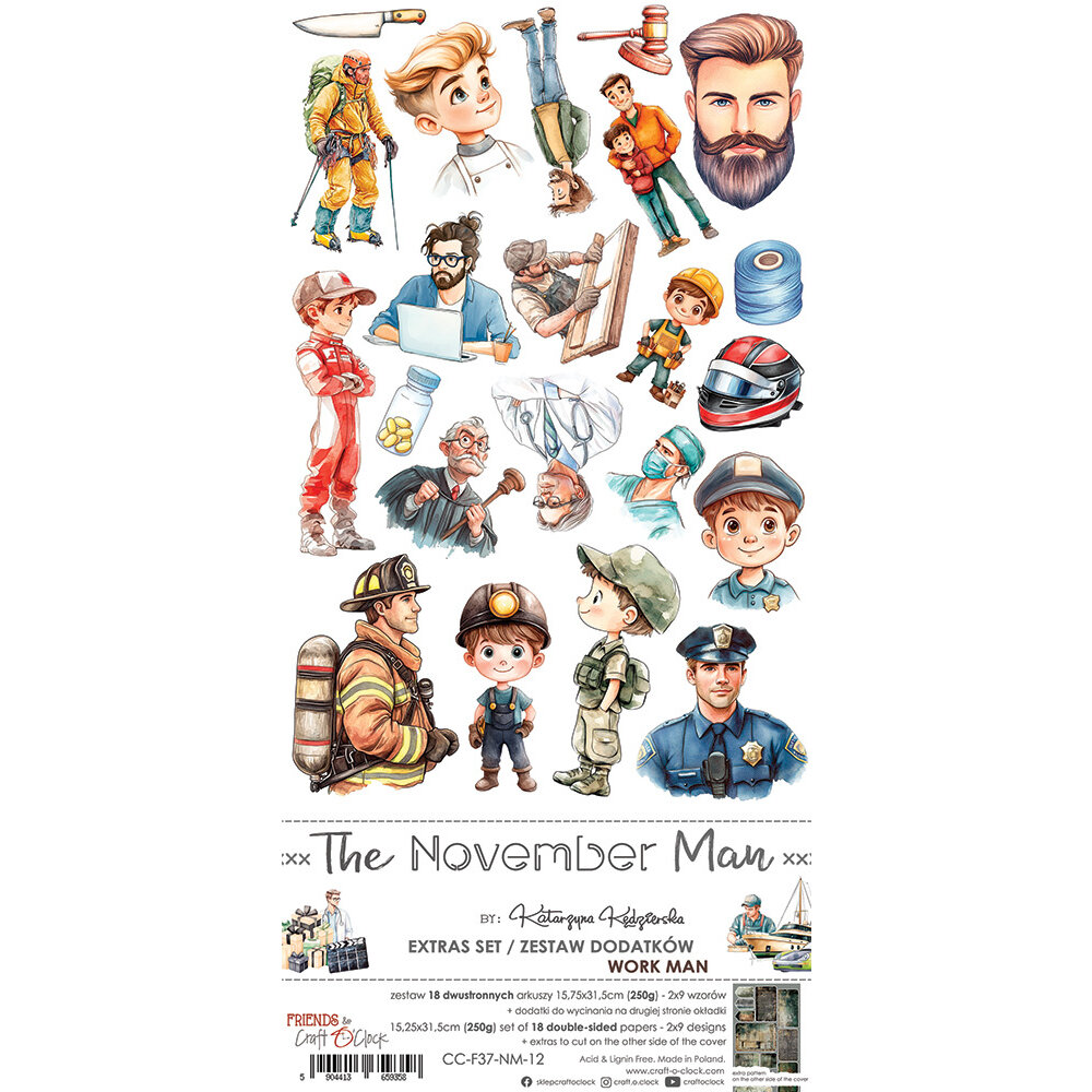 The November Man Extras Set Work Man (CC-F37-NM-12) - Craftlines B.V.