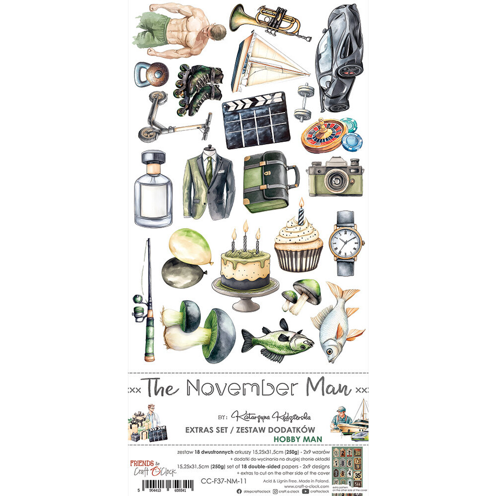 The November Man Extras Set Hobby Man (CC-F37-NM-11) - Craftlines B.V.