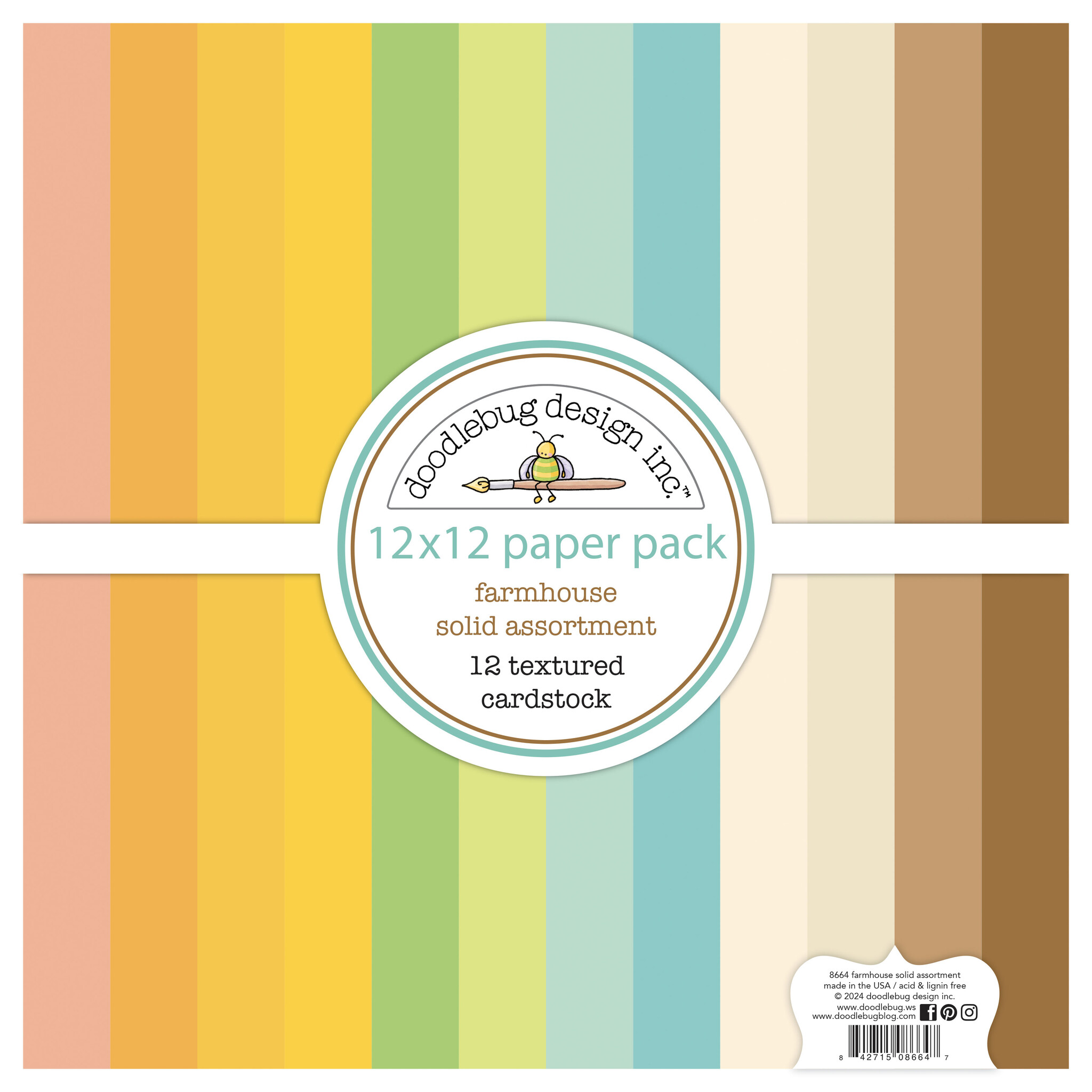 Farmhouse 12x12 Inch Textured Cardstock Assortment Pack (8664 ...