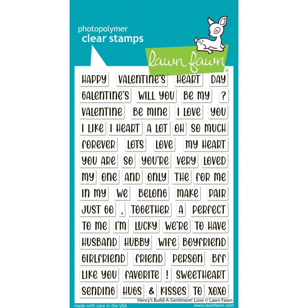 Henry's Build-A-Sentiment: Love Clear Stamps (LF3605) - Craftlines B.V.