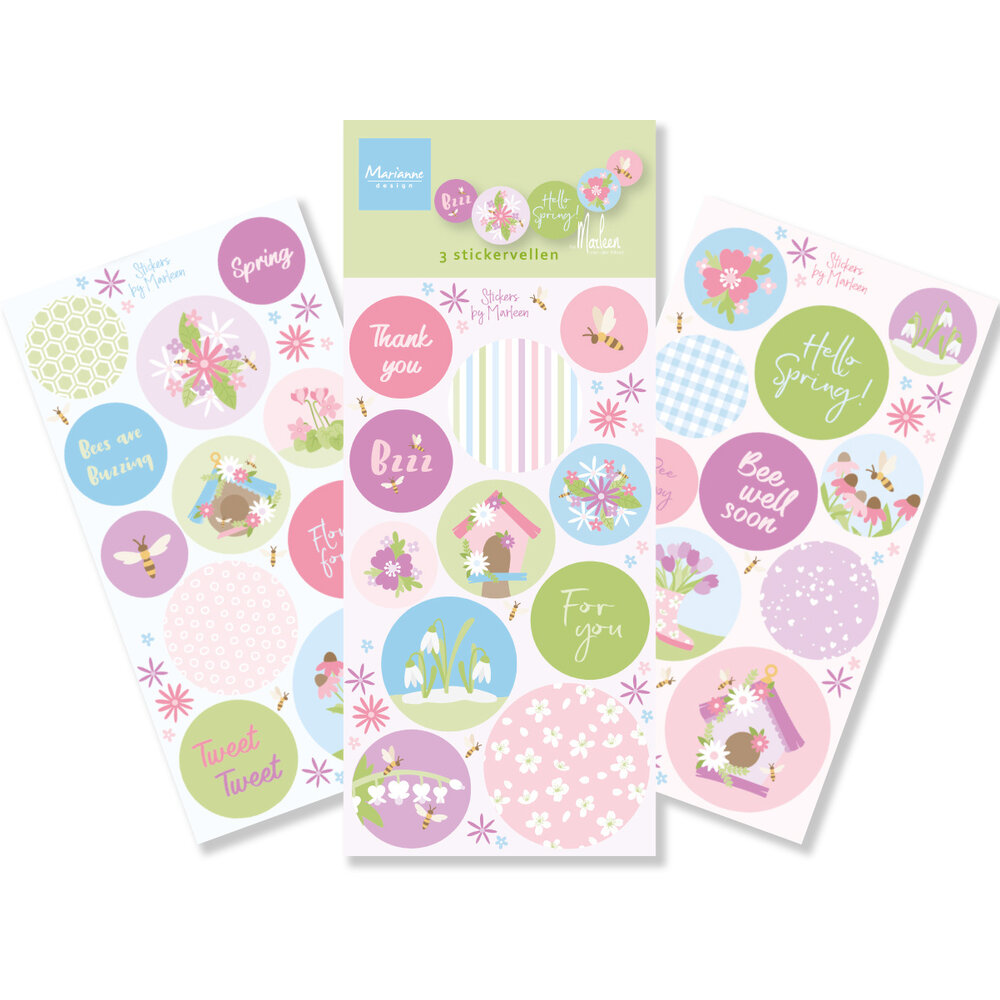 Stickers by Marleen Hello Spring (CA3199) - Craftlines B.V.